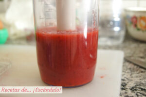 Coulis de fresa casero, ideal para la tarta de queso