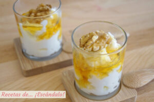 Queso fresco con miel y nueces (mel i mató)