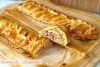 Trenza de hojaldre rellena de jamón, queso y puerros - Recetas de ...